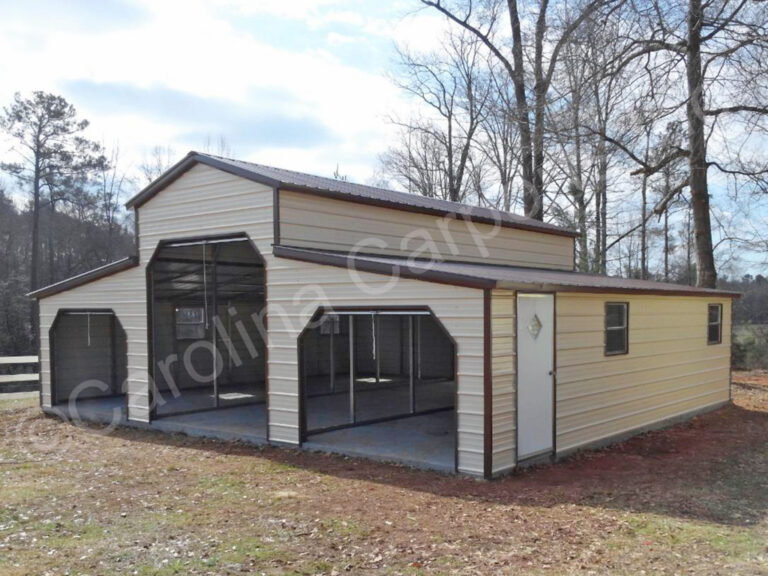 38'W x 35'L x 14'H Vertical Roof Style Carolina Barn - Carports 4 You